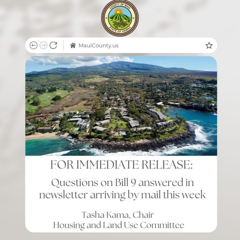 Maui County Council – News and events from the Maui County Council